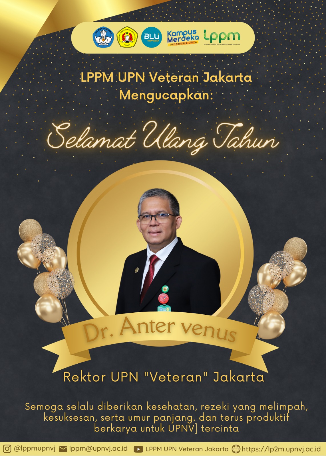 Selamat Ulang Tahun Kepada Bapak Rektor UPNVJ — LPPM UPNVJ